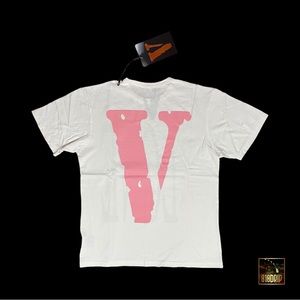 VLONE | Shirts | Vlone Pink Staple Tee White Authentic With Certilogo ...